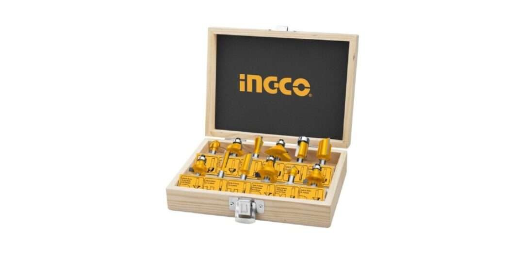 Ingco AKRT1201 - 12 Pcs Router Bits Set(6mm) - Vikas Tool Mart